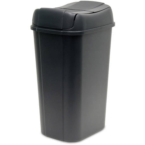13.3gal Pivot Lid Waste Can Black - Room Essentials™ – BrickSeek