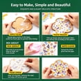 shcqptf DIY Christmas Mosaic Coaster Kit with Wooden Base for Handmade ...