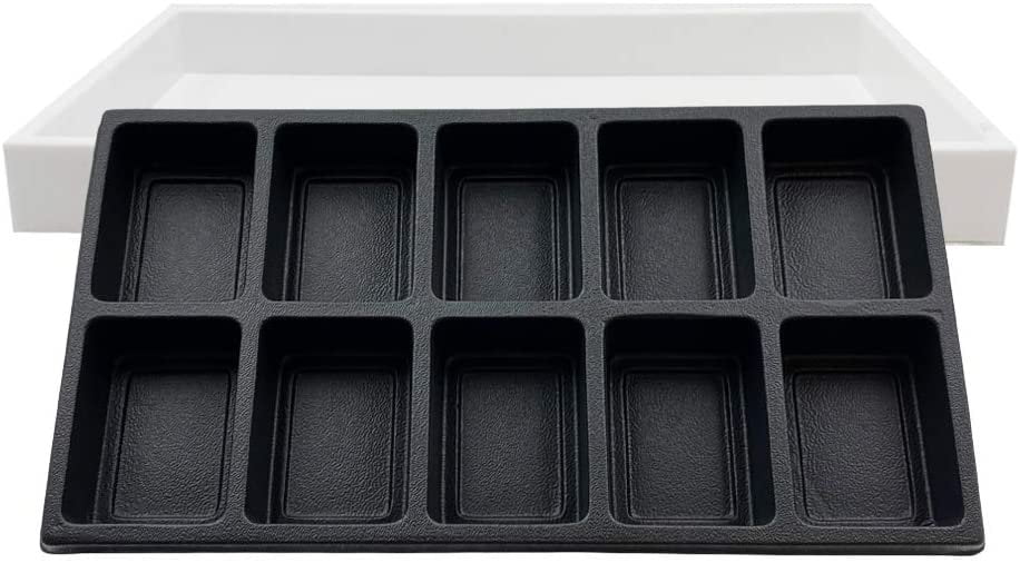 N'icePackaging 1 Qty - White Plastic Storage Display Tray w/ 10 ...