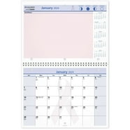 Monthly Wall Calendar with Ruled Daily Blocks, 8 x 11, White Sheets, 12 ...
