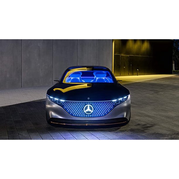 Iconic Arts Laminated 42x24 Poster: Mercedes Benz Vision eqs 2019 4k 8k ...