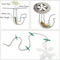 Flower Shower Hair Catcher 12-Pack, Hair Trap Chain with Drain Cleaning ...