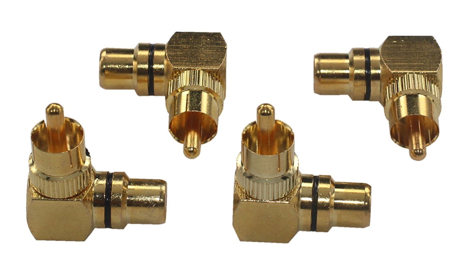 KK-04 [4 Pack] 4pcs total, Hi-end High-Quality RCA Right Angle Adapter ...