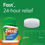 Zyrtec 24 Hour Allergy Relief Tablets with 10 mg Cetirizine HCl, 90 Ct ...