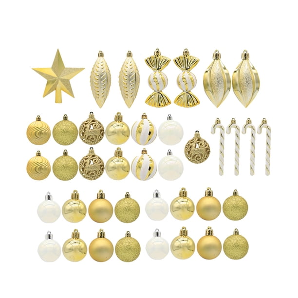 Juego de 40 Adornos Navideños con Forma de Bola, Colgantes Decorativos ...