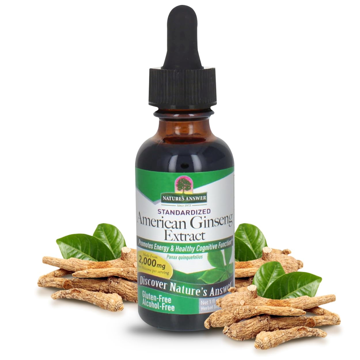 Suplemento Nature's Answer con raíz americana de ginseng, 30 ml ...