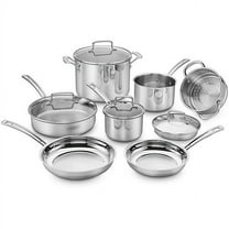 Camco Stainless Steel Nesting Cookware Set- Non Stick Pans and Pots ...