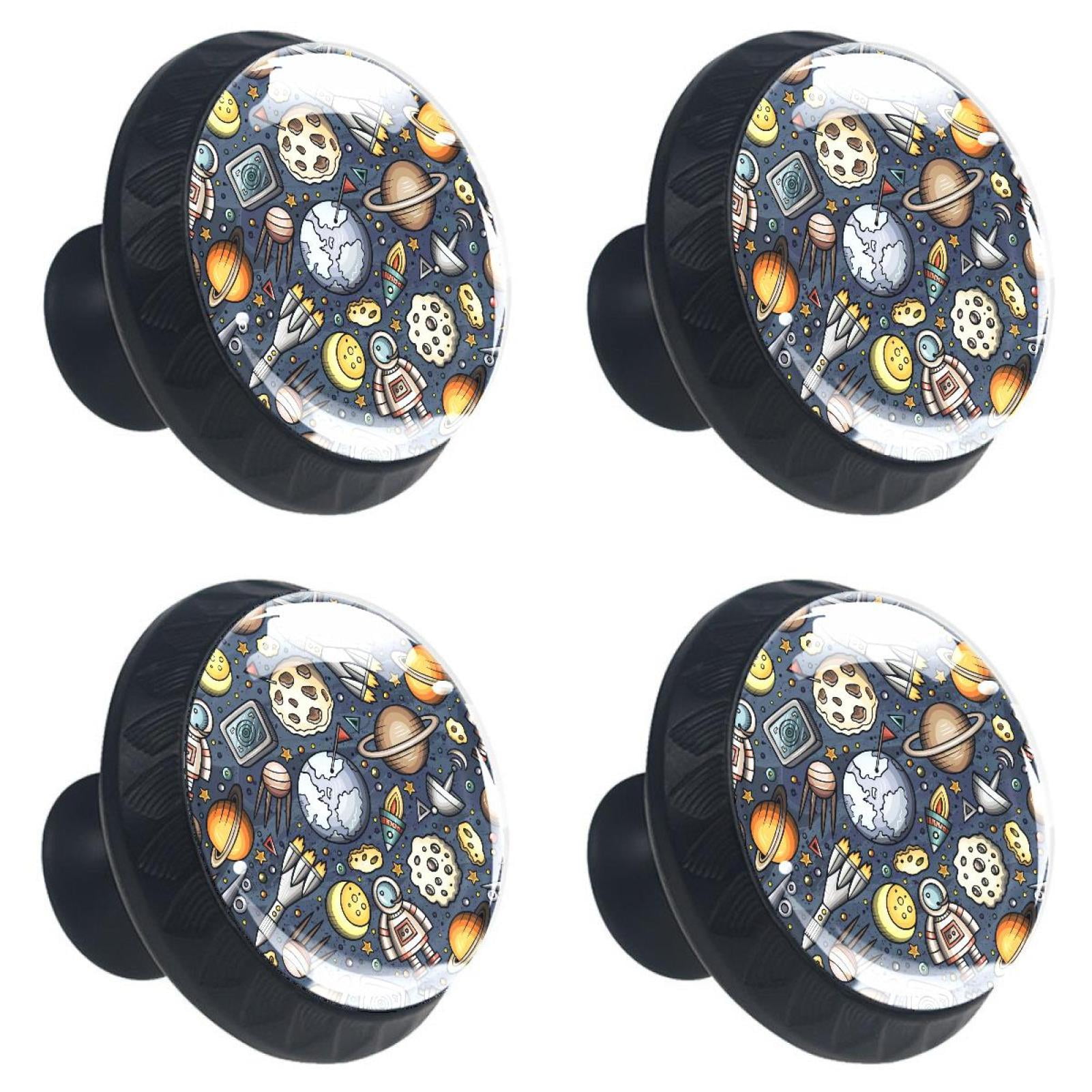 4 Pcs Space Planet Universe Knobs for Kitchen Cabinet Cupboard Dresser ...