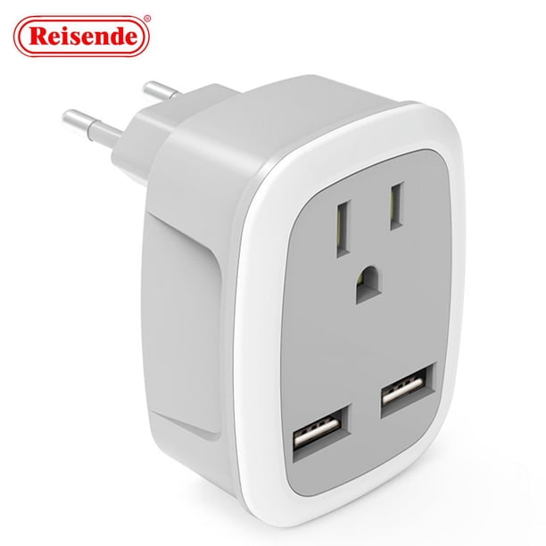 European Plug Adapter,32W USB C Fast Travel Charger Grounded USBC ...