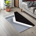 Black Grey Lines Door Mat 18x30 Inch Geometric Abstract Black White ...
