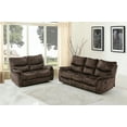 40" Elegant Dark Brown Fabric Sofa - Walmart.com