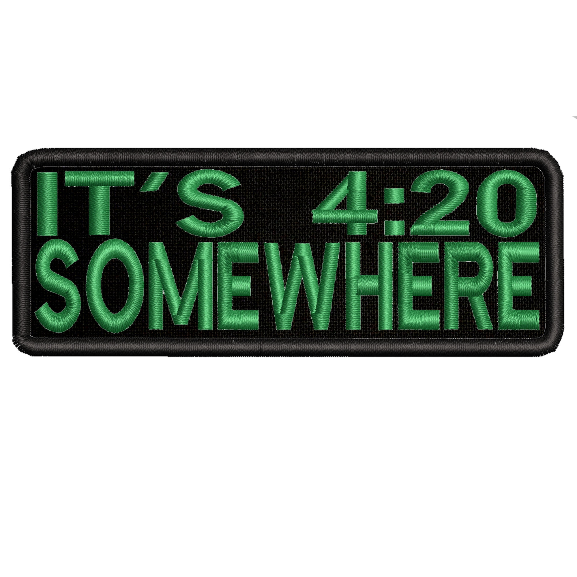 Applique Inspirational 420 Theme Hook Backing Decorative Patch Funny ...