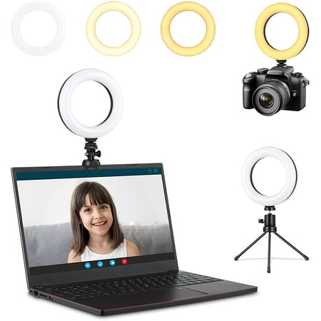 Video Conference Lighting, Ring Light for Computer Monitor Zoom ...