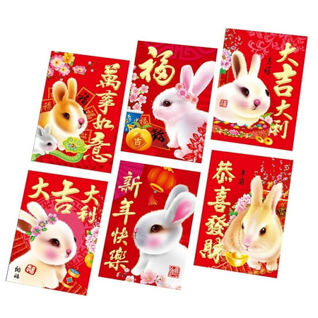 Pack Of 60 Deluxe Lucky Money Red Envelopes Chinese New Year Gift ...