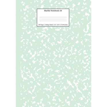 Pastel Stationery Notebooks A4: Marble Notebook A4: Lilac Purple ...