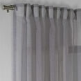3S Brother's Grey Linen Look Extra Long Set of 2 Panels Sheer Curtains ...