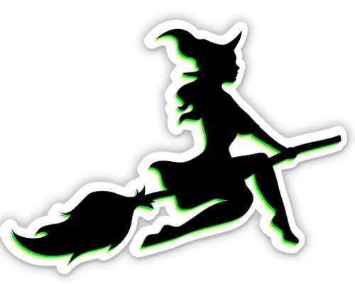 Witch - 12" Vinyl Sticker Waterproof Decal - Walmart.com