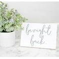 Decorae Be Right Back Sign (White w/ Gray Script); Wood Sign, Free ...
