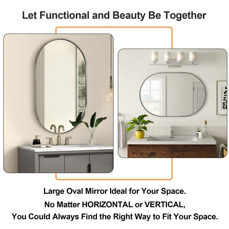 Antique Vanity With Oval Mirror