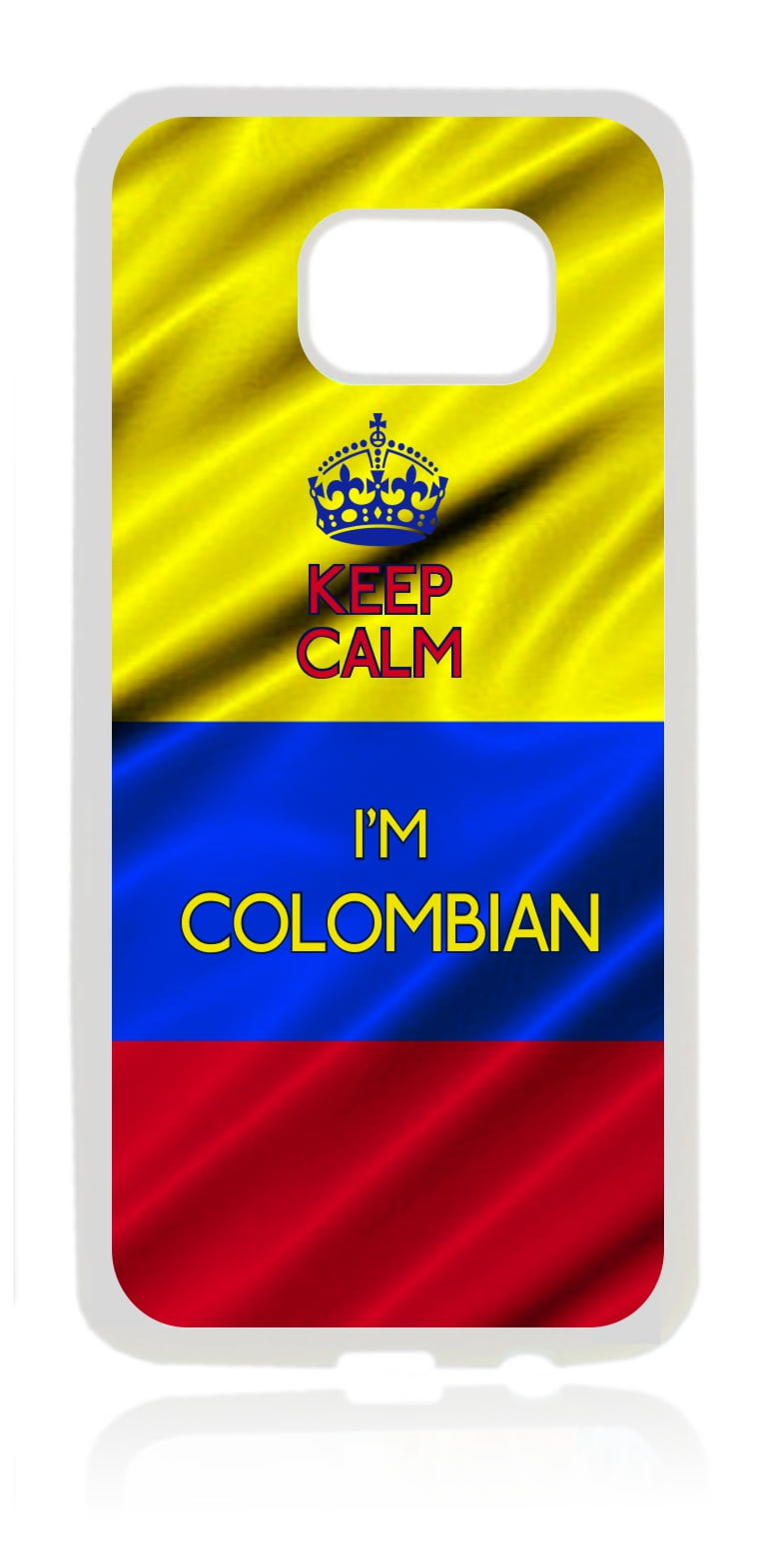 Flag Colombia - Keep Calm I'm Colombian White Rubber Thin Case Cover ...