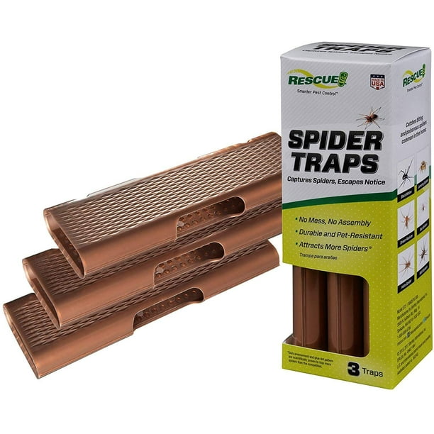 RESCUE! Spider Traps Catches Brown Recluse, Hobo Spiders, Black Widows ...