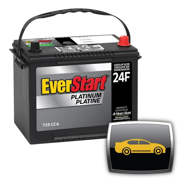EverStart AUTO PLAT-MAXX-24F, 12 Volt, Car Battery, Group Size 24F, 725 CCA, EverStart - Car ...