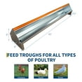 Chicken Feeding Trough 45 Inch, Heavy Duty Galvanized Steel Coop Feeder ...