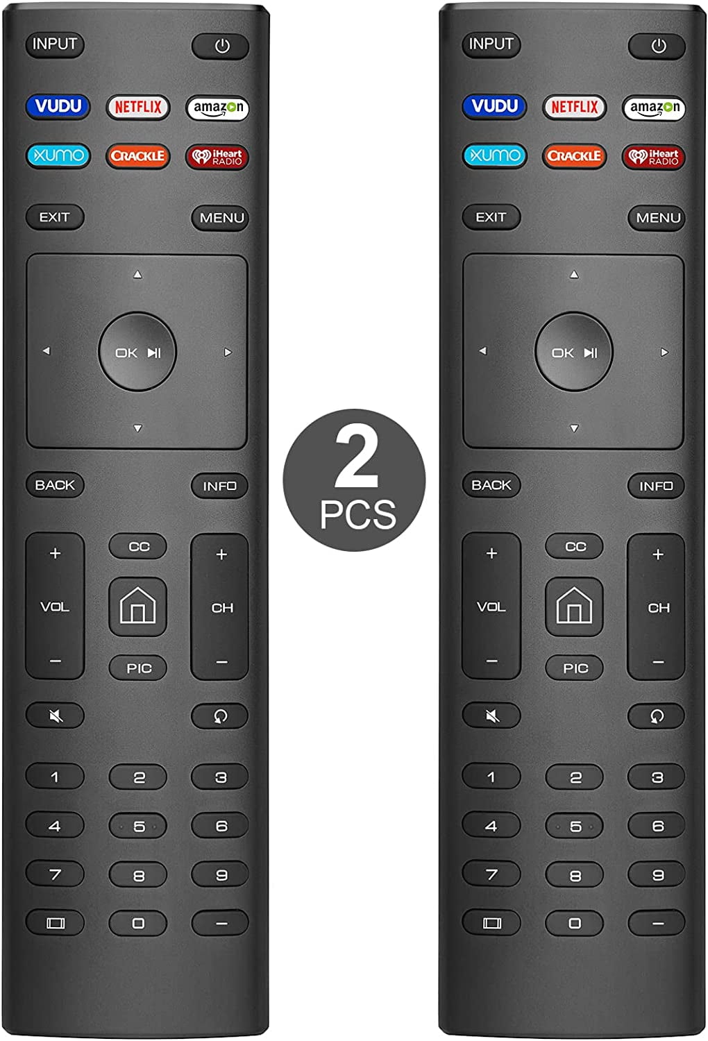 【Pack of 2】 New Universal Remote for All Vizio Smart TV, 2 Piece Replacement for Vizio-Smart-TV ...