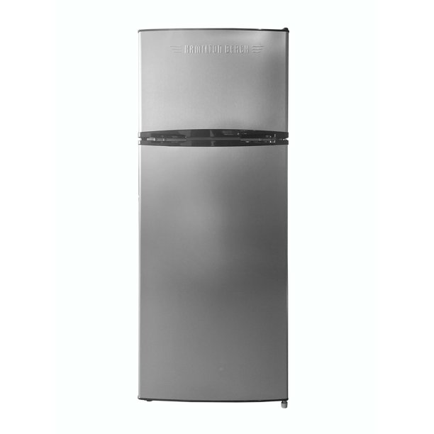 Hamilton Beach Retro 7.2 cu ft. Top Mount Fridge with Stainless Steel ...