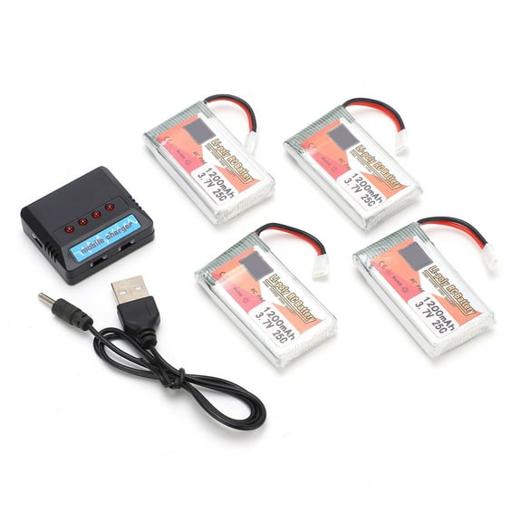 3000mAh 7.4 V Li-ion Battery 2S with mini Tamiya Plug Rechargeable High ...