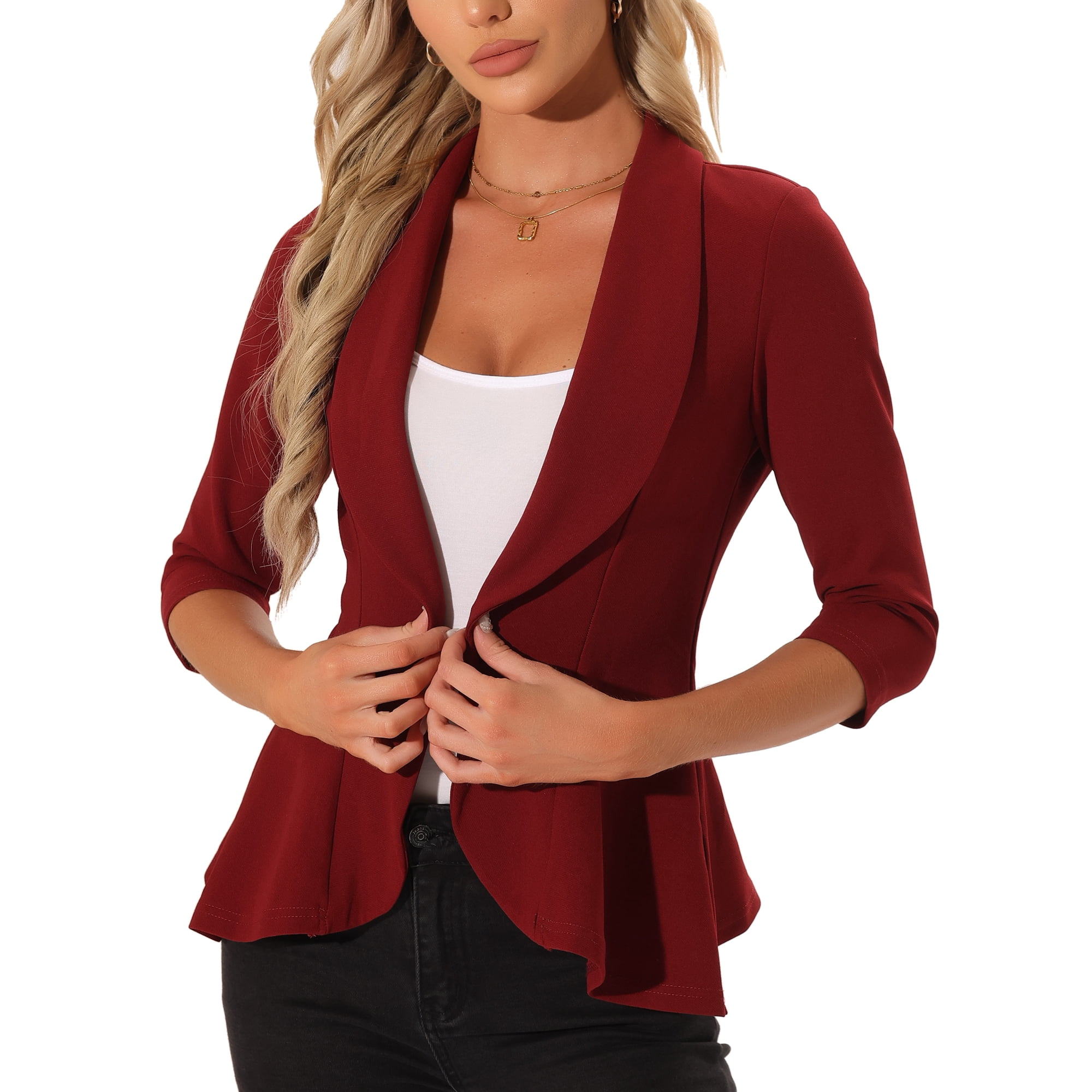 Click here for Inspire Chic Classic Open Front Blazer Jacket For... prices