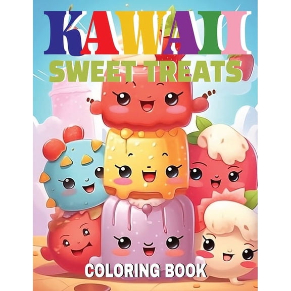Dover Kids Coloring Books Cute Kawaii Color by Number, (Paperback ...