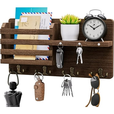 Key Holder Mail Organizer Wall Mount Key and Mail Holder Key Rack with ...