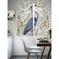 Cartoon Egret Sheer Curtains for Living Room Bedroom Country Bird ...