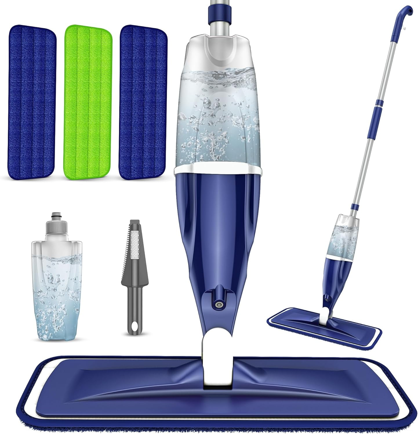 Spray Floor Mops with 3 Reusable Washable Pads for Cleaning Floors ...