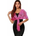 Wrongduck Sparkling Evening Shawl for Women Metallic Glitter Wrap Scarf ...