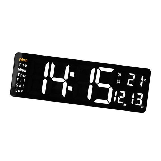 Modern Digital Clock Indoor Temperature with Remote Control Calendar ...