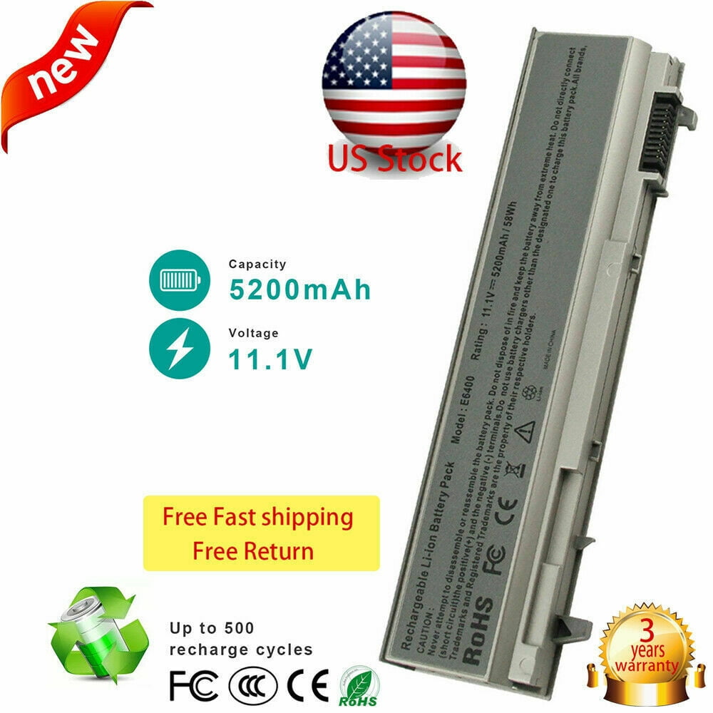 5200mAh Battery For Dell Latitude E6400 E6410 E6500 E6510 PT437 KY477 ...