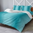 4 Piece Duvet Cover Set Full, Turquoise Gradient Modern Pattern Soft ...
