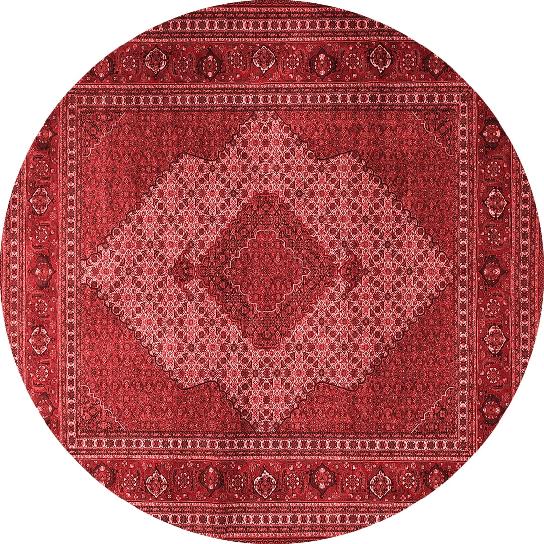 Ahgly Company Indoor Round Persian Red Traditional Area Rugs, 5' Round ...