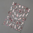 2 Pieces Embossed White Fox Nail Art Stickers with Pink Flowers ...