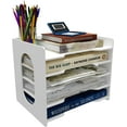 Natwind 5-Tier Desk Paper Organizer & A4 File Folder Sorter, Document ...