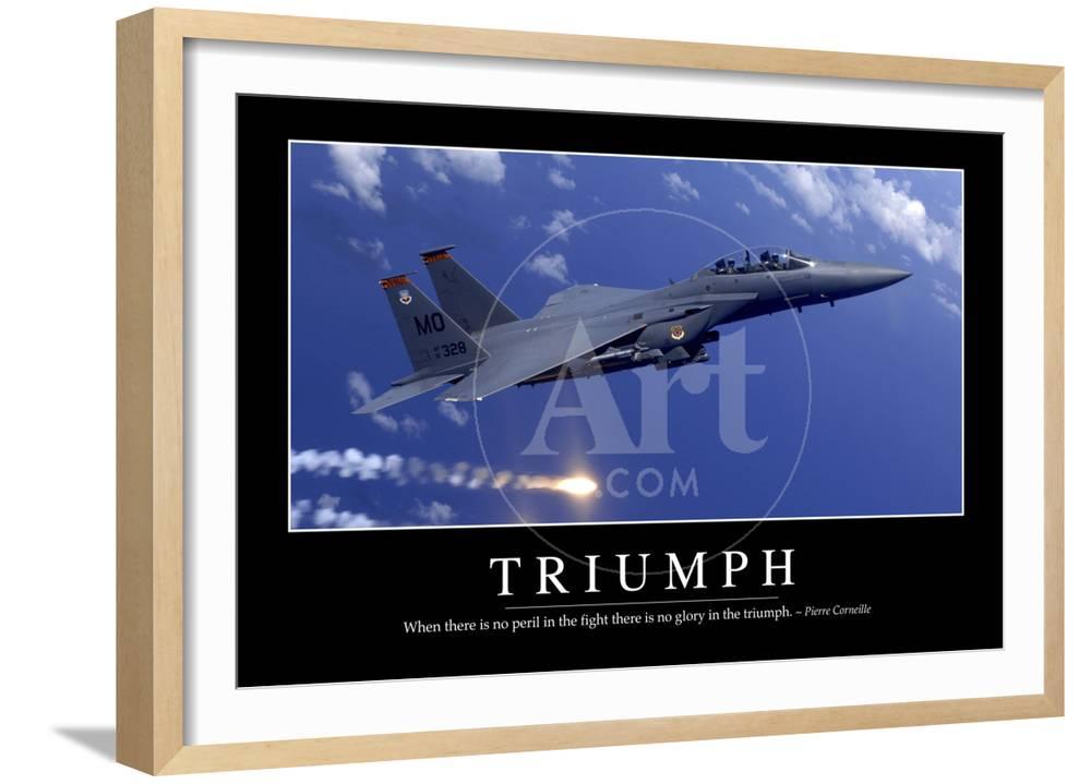 Triumph Inspirational Quote and Motivational Poster, Framed Art Print ...