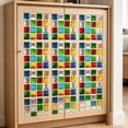 10 Pack Pvc Adhesive Tile Stickers Geometric Grid Wall Stickers For ...