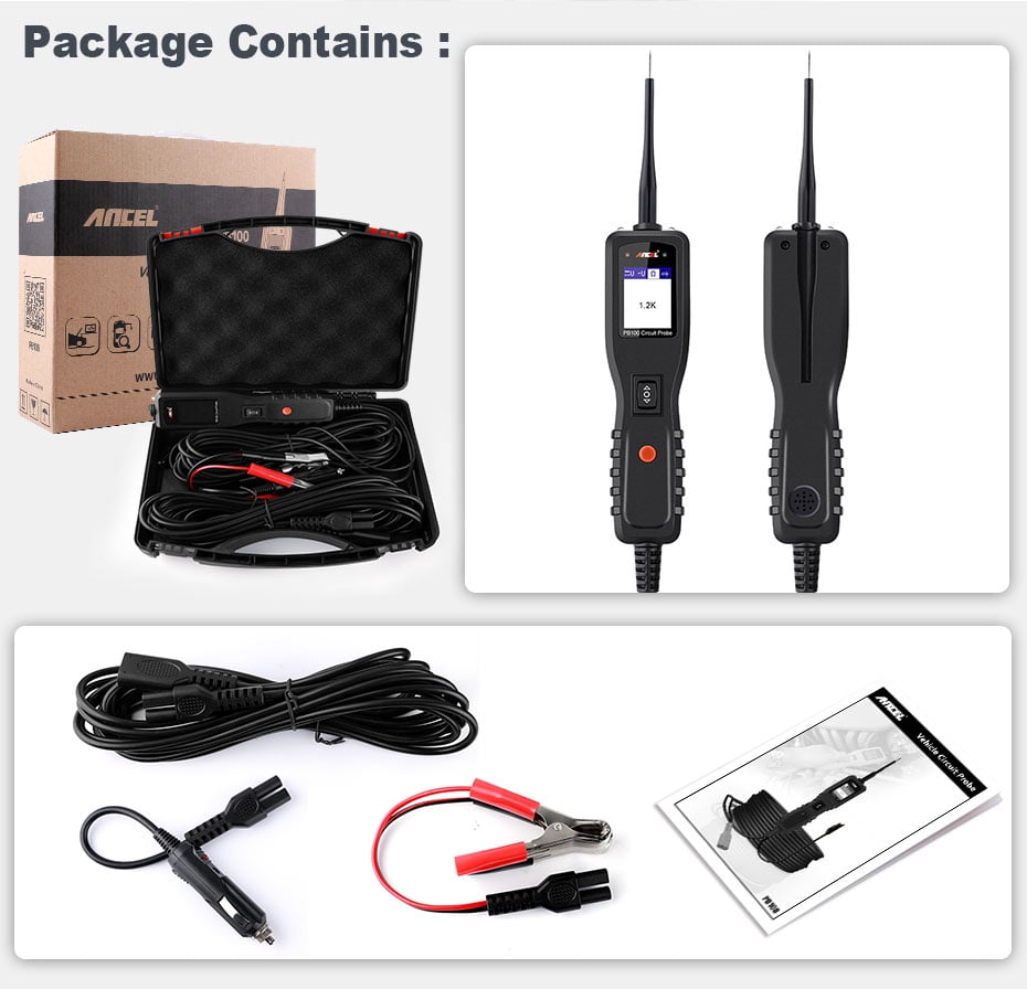 Buy ANCEL Automotive Power Circuit Probe Tester 12V & 24V Car ...