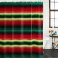 54x78 Inch Shower Curtain Decorative Red Green Stripes Bathtub Bath ...