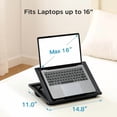 Adjustable Laptop Stand with 8 Angles - Dual Cushion Desk for Sofa, Bed ...