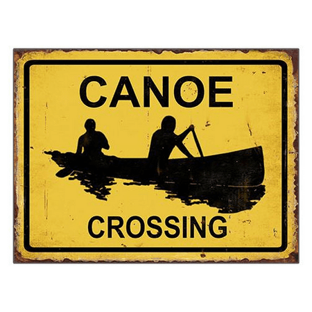 Canoe Crossing Wooden Sign Wall Decor | Walmart Canada