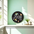 LED Wall Clock with Temperature Tracking 20cm Display Indoor Climate ...