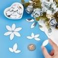 200Pcs Silver Leaf Shape Craft Mirrors Small Mirror Tiles Non-Stick ...